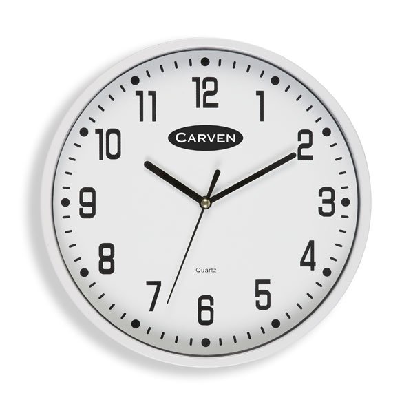 Carven Wall Clock 250mm - White - $48.29 : BTI Office Products
