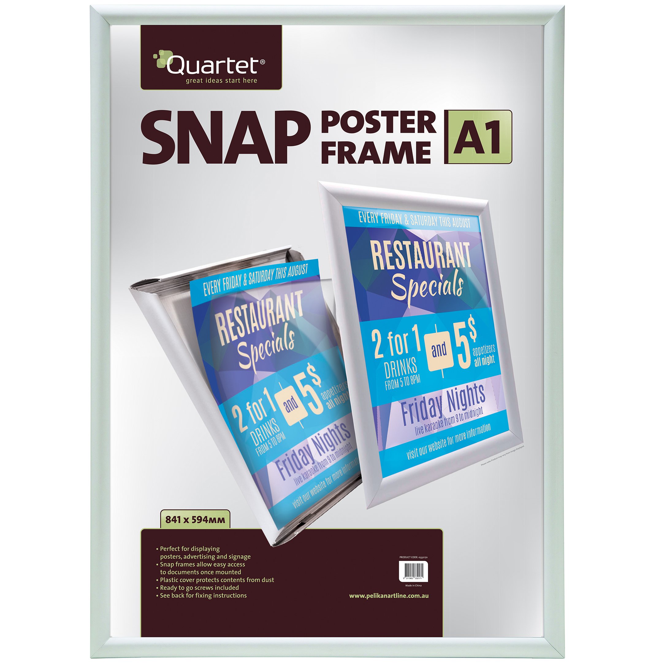 Quartet A1 Display Board Snap Poster Frame - $110.33 : BTI Office Products